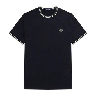 Fred Perry Twin Tipped T-Shirt - - Tops - Herren - Blau - M