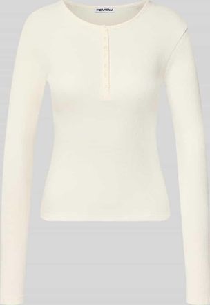 Review Slim Fit Langarmshirt aus reiner Baumwolle