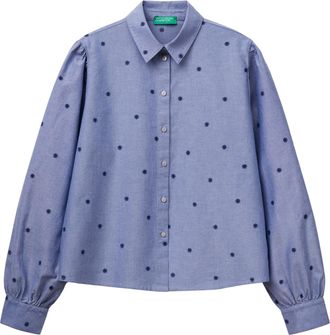 Benetton Damen Camicia 5d51dq0bf Hemd, Mehrfarbig, Large