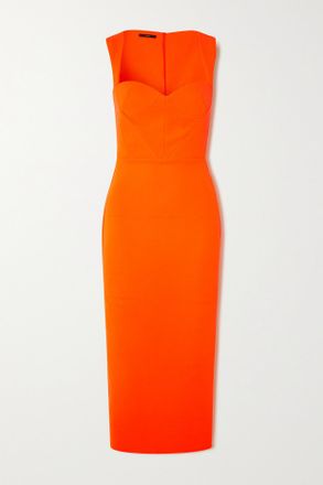 Alex Perry Robe Midi En Cr&ecirc;pe Claron - Orange