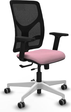 Piqueras y Crespo B&uuml;rostuhl mit 2D-Armlehnen, h&ouml;henverstellbare Lendenwirbelst&uuml;tze, ausgestattet mit Syncro/Traslack und Schneideschaum, mit Rollen 65 mm, Parkett, Schw