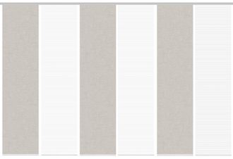 Vision S 080527 | PIVE Schiebegardine, halbtransparent, Bambus-Optik, Farbe:Taupe, Größe:260 x 60 cm, Anzahl:6X