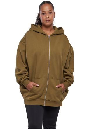 Urban Classics Damen Kapuzenpullover Ladies Oversized Zip Hoody summerolive XL