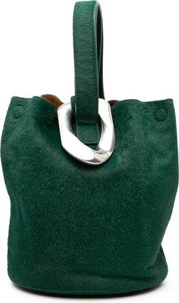 Bottega Veneta Green Small Pony Hair Drop Bucket Bag