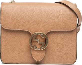 Gucci petit sac à bandoulière à logo Interlocking G (2016-2025) - Marron