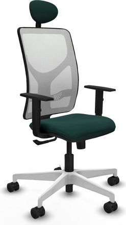 Piqueras y Crespo Schreibtischstuhl in Minzgr&uuml;n, mit 1D-Armlehnen, h&ouml;henverstellbare Lendenwirbelst&uuml;tze und festes Kopfteil, ausgestattet mit 3 Positionen und Schneidsc