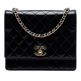 Chanel Pre-owned Quilted Patent Leather Crossbody - - Pre-owned - Damen - Schwarzk - ONE SIZE