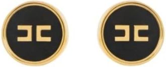 Elisabetta Franchi Femme, Accessoires, Jaune, Taille: ONE Size Boucles doreilles avec logo