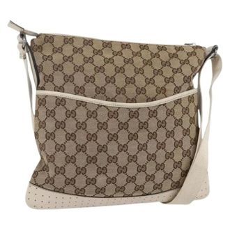 Gucci Sac bandouli&egrave;re en toile Pre-owned - Femme - Pre-owned - Beige - Taille: ONE Size