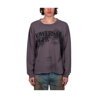 Enfants Riches Deprimes Homme, Tops, Violet, Taille: M T-shirt &agrave; Manches Longues avec Graphique Effet Us&eacute;