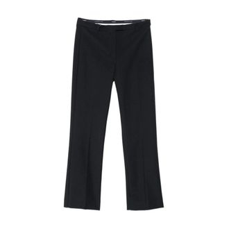 Max Mara Umanita Slim-Hose mit B&uuml;gelfalten - - Trousers - Damen - Schwarzk - XS