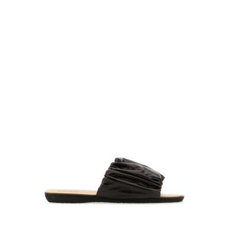 Jil Sander Riemchen-Sandalen mit Raffung - - Shoes - Damen - Braun - 35 1/2 EU
