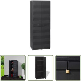 vidaXL vidaXL Gartenschrank mit 3 Regalen - Gartenschrank mit 3 Regalen Schwarz