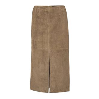 Rotate Rotate Birger Christensen, Femme, Jupes, Beige, Taille: 40 FR Midi Skirt