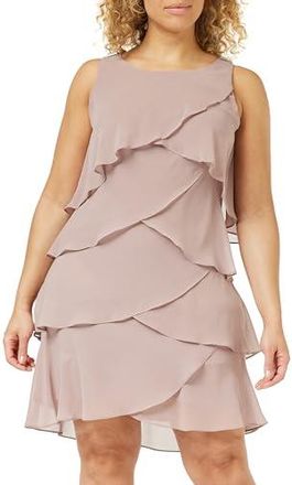 Gina Bacconi Robe de Cocktail à Volants à épaules dénudées, Cachemire, 40 Femme