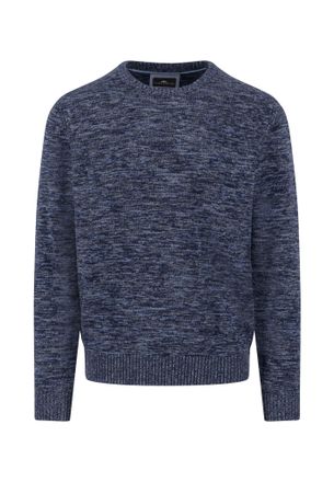 Fynch-Hatton Strickpullover aus Baumwolle mit Rundhalsausschnitt Navy/XXL