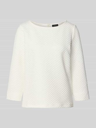 s.Oliver Black Label Relaxed Fit 3/4-Shirt mit Strukturmuster
