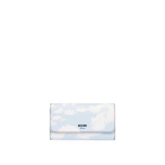 Moschino unisex, Accessoires, Bleu, Taille: ONE Size Chain Wallet Archive Clouds