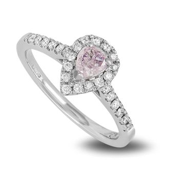 Bespoke 18ct White Gold Diamond Engagement ring - Size 51