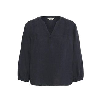 Part Two Femme, Blouses et Chemises, Bleu, Taille: 38 FR Blouse élégante en lin