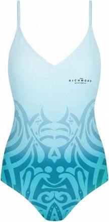 John Richmond Femme, Maillots de bain, Bleu, Taille: 38 FR Une-pi&egrave;ce avec imprim&eacute; graphique d&eacute;grad&eacute;