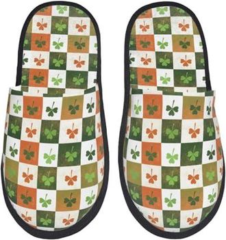 Generic Respirant Pantoufles Tr&egrave;fle de la Saint-Patrick Chausson Maison L&eacute;g&egrave;re Chaussons Homme pour Ext&eacute;rieur Maison Hiver M