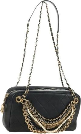 Chanel Sac bandouli&egrave;re vintage Pre-owned - Femme - Pre-owned - Noir - Taille: ONE Size