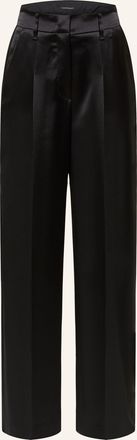 Luisa Cerano Luisa Cerano Marlenehose Aus Satin Mit Galonstreifen schwarz
