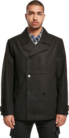 Urban Classics Herren Jacke Classic Pea Coat black M