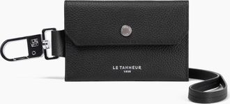 Le Tanneur Porte &eacute;tiquette en cuir grain&eacute;