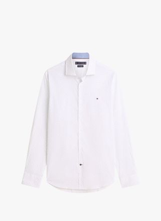 Tommy Hilfiger Chemise droite en coton organique m&eacute;lang&eacute;