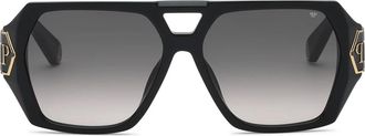 Philipp Plein Femme, Accessoires, Noir, Taille: ONE Size Plein Brave Lunettes de soleil