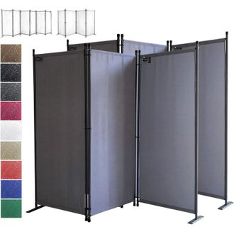 Quick Star Set 2 St&uuml;ck Paravent 3 & 4 Teilig - Mehrere Gr&ouml;&szlig;en & Farben - Sichtschutz Stellwand Innen & Au&szlig;en - Blickdicht & Wetterfest