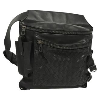 Bottega Veneta Sac Banane en Cuir Pre-owned - Homme - Pre-owned - Noir - Taille: ONE Size
