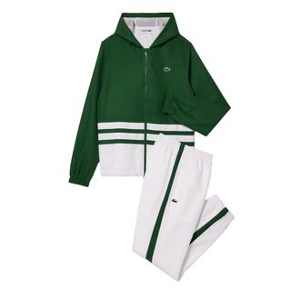 Lacoste Sportsuit Trainingsanzug f&uuml;r Herren - Tennis (Gr&uuml;n/Wei&szlig;)