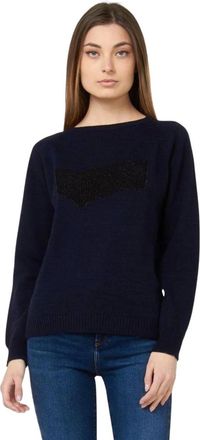 Gas Gas, Femme, Pulls, Bleu, Taille: 38 FR Pulls &agrave; col rond