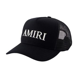 Amiri Mens Amhatr1014-001 Mesh Trucker Baseball Cap Black Cotton