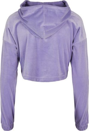 Urban Classics Kapuzenpullover Urban Classics Damen Ladies Cropped Velvet Oversized Hoody (1-tlg)