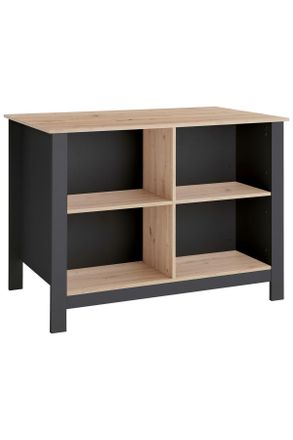 MID.YOU Mid.you K&uuml;cheninsel, Anthrazit, Eiche Artisan, Holzwerkstoff, einzeln stellbar, nur wie online abgebildet bestellbar, 124x90x75 cm, K&uuml;chen, K&uuml;chenm&ouml;be