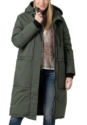 Timezone Damen Puffer Parka, olive wood, XS