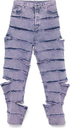 Off-white Gestreifte Punk Jeans - Violett