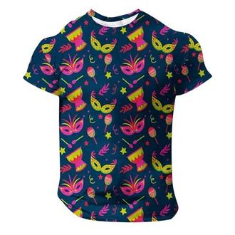 Generic Costume de carnaval pour homme - T-shirt confortable &agrave; col rond basique - T-shirt d&eacute;t&eacute; &agrave; manches courtes avec motif masque - V&ecirc;tement de sport - T-shi