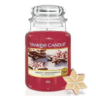 Yankee Candle Company Duftkerze im Glas (gro&szlig;) | Frosty Gingerbread | Brenndauer bis zu 150 Stunden