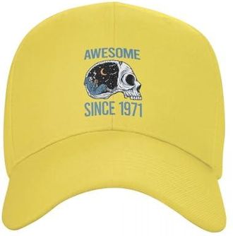 Generic Casquette de baseball Cool Chilling Squelette Skull 1971 Casquette de camionneur pour hommes femmes personnalis&eacute; r&eacute;glable unisexe casquette de basebal