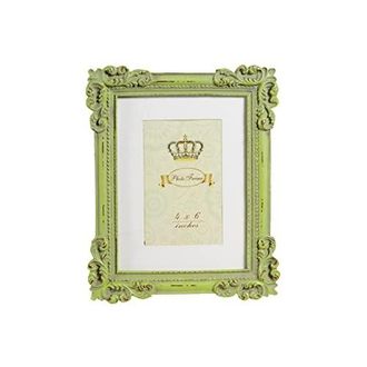 Biscottini International Bilderrahmen für den Tisch 21 x 25 cm | Bilderrahmen Harz Made in Italy | Vintage-Bilderrahmen handbemalt