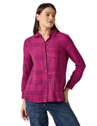 Cecil Damen B345028 Musselin-Bluse, Jewel Pink, XL EU