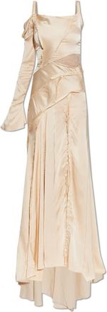 Blumarine Femme, Robes, Beige, Taille: 32 FR Robe en satin &agrave; effet vintage