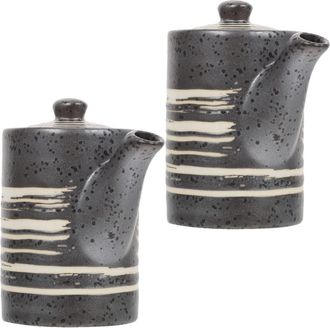 BESTONZON W&uuml;rze 2 St&uuml;cke Keramik Essig Flasche Sushi Sojaso&szlig;e Spender Sojaso&szlig;e Cruet Dekanter Fl&uuml;ssigkeit Gew&uuml;rzdosen Gew&uuml;rzkessel F&uuml;r K&uuml;che Restaurant Party Bu