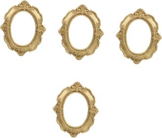 Minkissy 4st&uuml;cke Antiker Gypsum Bilderrahmen Im Vintage-Stil Dekorativer Fotohalter F&uuml;r Kleine Bilder F&uuml;r Tischdekoration Und Fotorequisiten Langlebig Und Einf