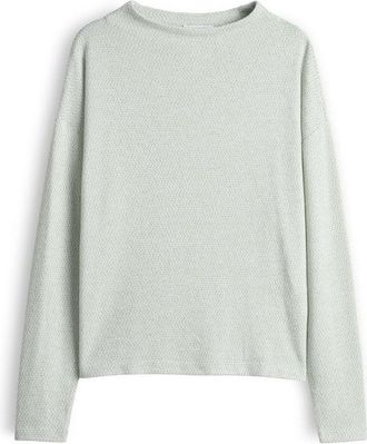 OPUS Langarmshirt Sicozy aus Viskose mit weicher Struktur Gerader Schnitt mit Stehkragen f&uuml;r klare Layering-Looks